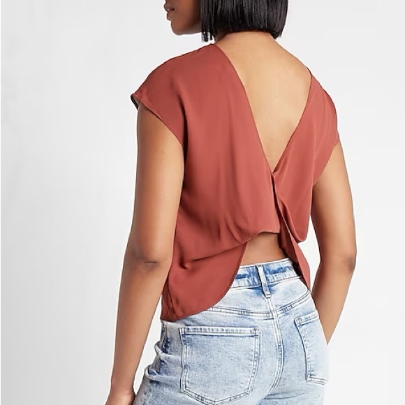 Express | Tops | Express Henna Twist Back Blouse | Poshmark